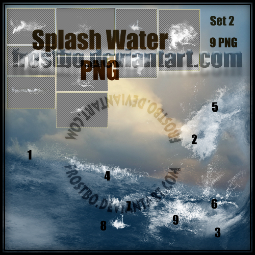 Water Splash Effect SET 2 PNG by FrostBo on DeviantArt