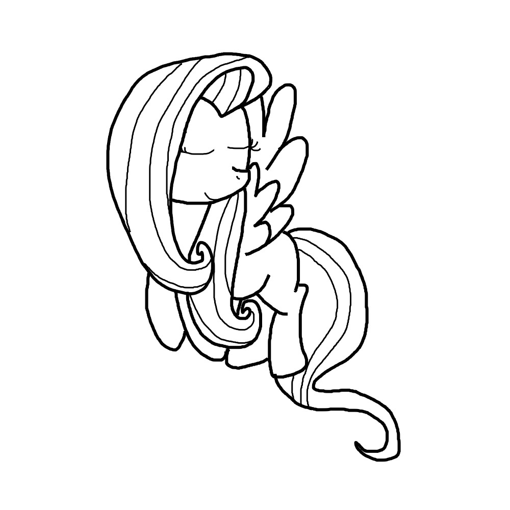 Fluttershy Lineart by SkyScorcher on DeviantArt