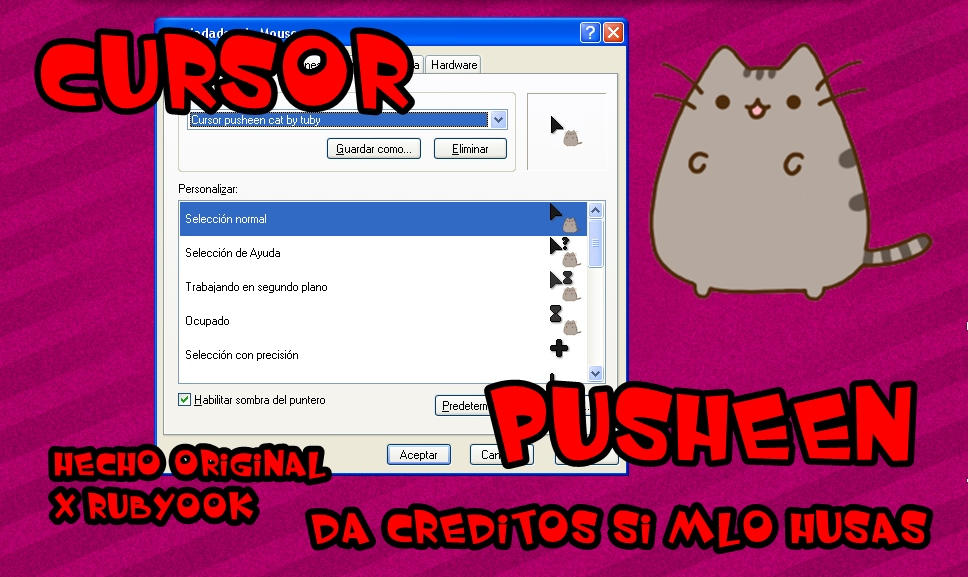 cursor pusheen rubyook by rubyok on DeviantArt