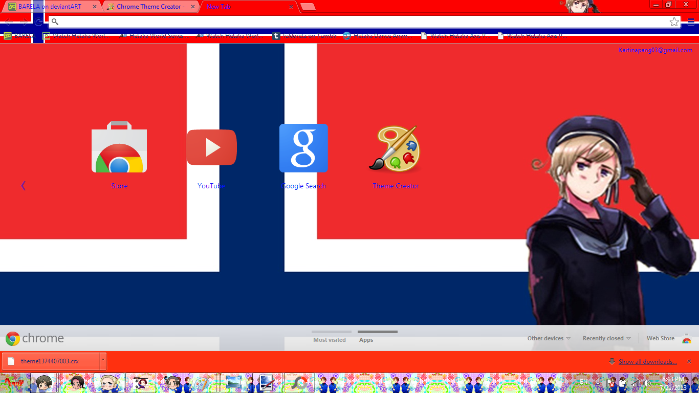 Hetalia Norway chrome theme. by BARELA on DeviantArt