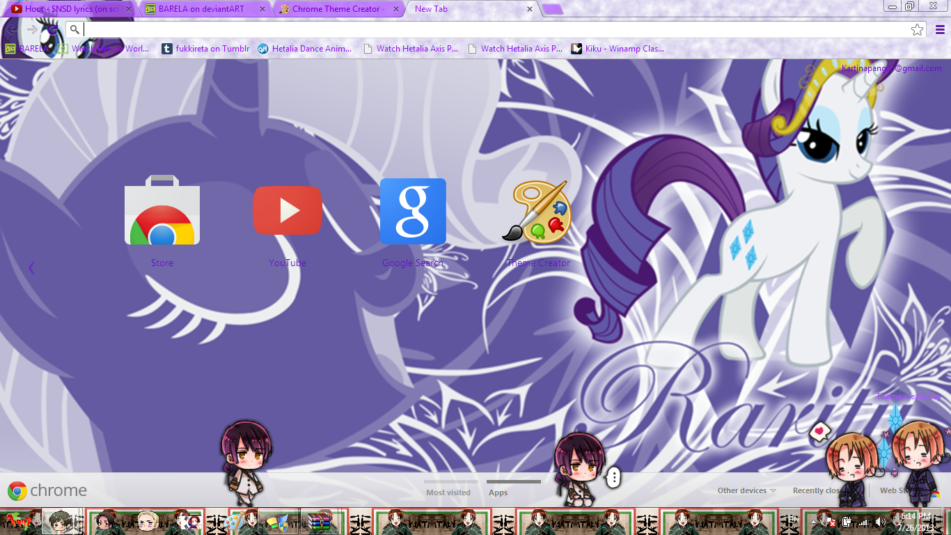 MLP Rarity chrome theme. by BARELA on DeviantArt
