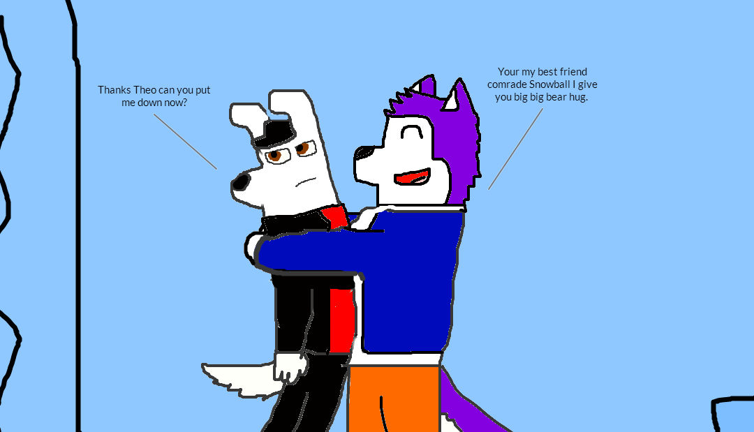 Snowball and Theodore big hug by BluMasterBlade on DeviantArt