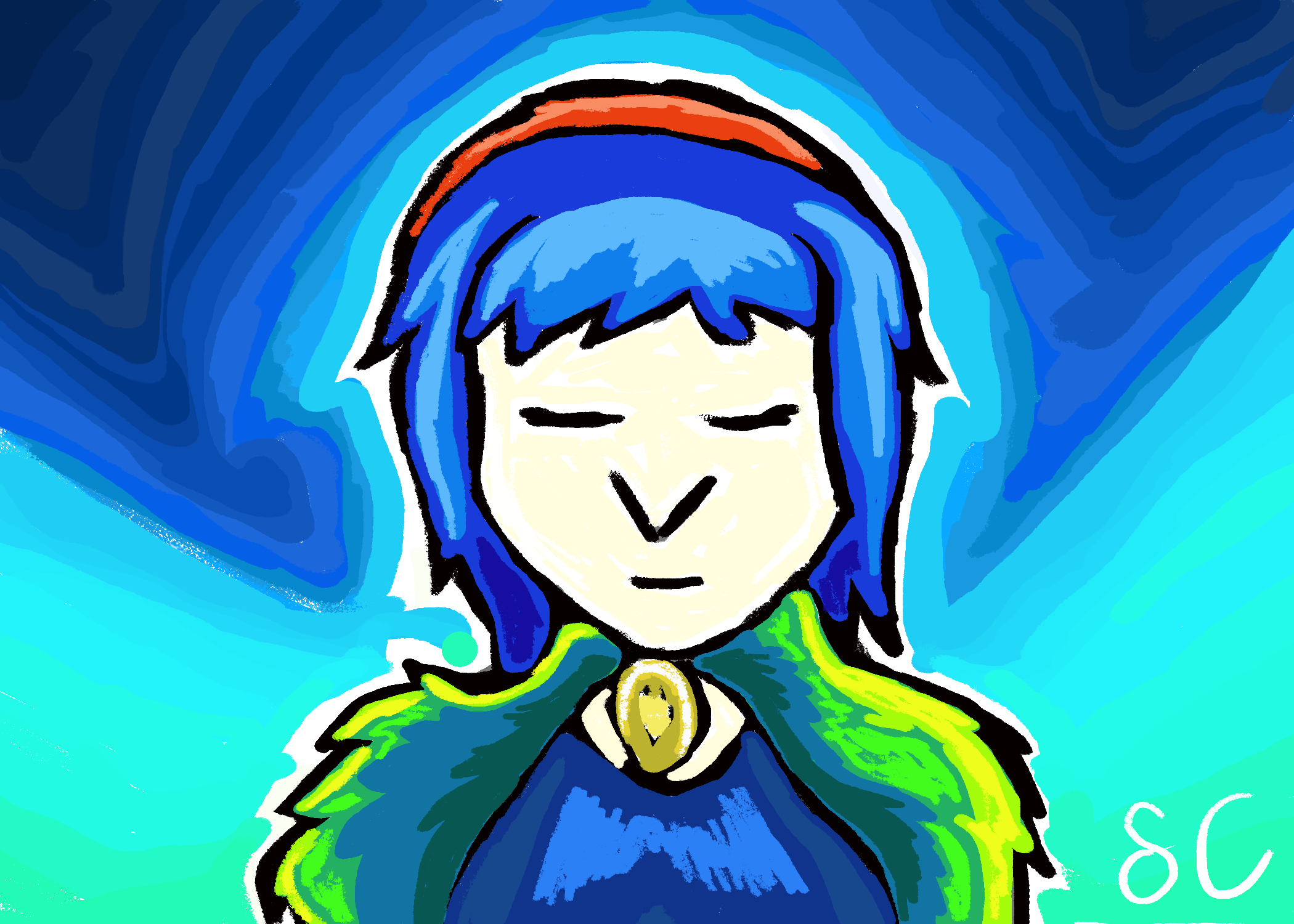 The Blue-Haired Hero by SkittyCecil on DeviantArt