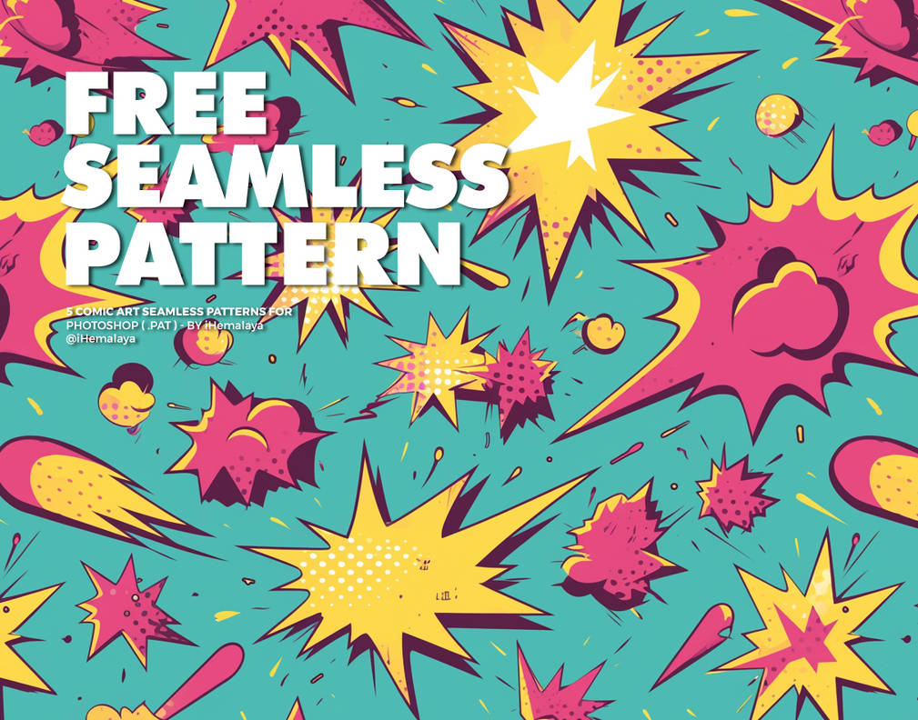 Free 5 Comic Art Seamless Patterns by ihemalaya on DeviantArt