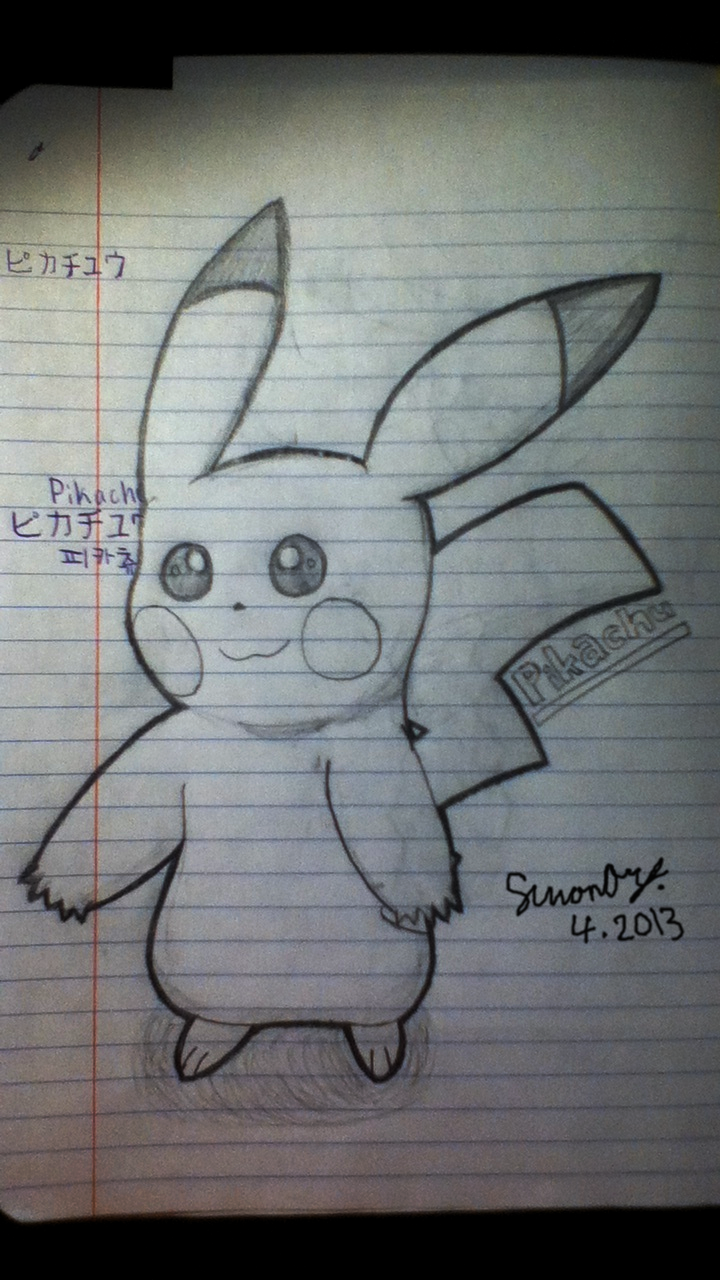 Pikachu [Pokemon] - Notebook Drawing by SimonOrJ on DeviantArt