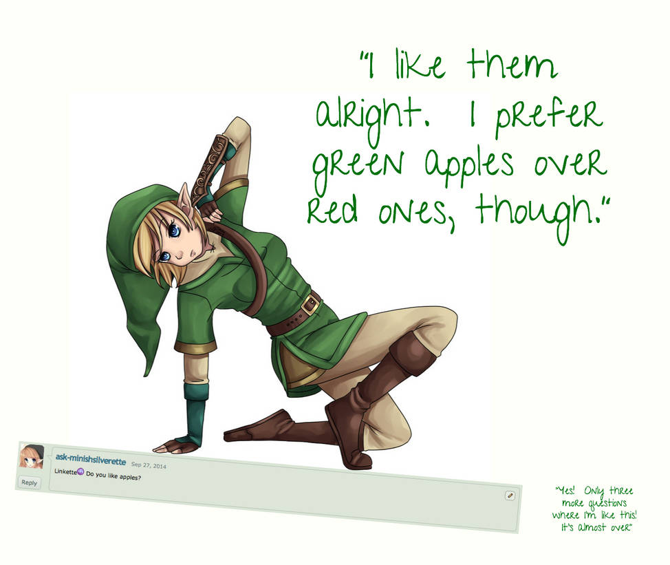 Ask (Female) Link #4: Apples by Green-Clad--Hero on DeviantArt