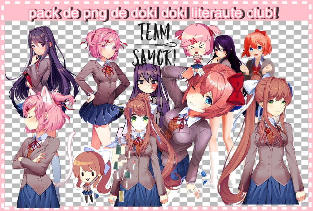 Pngs De DDLC! by pikachunita887 on DeviantArt