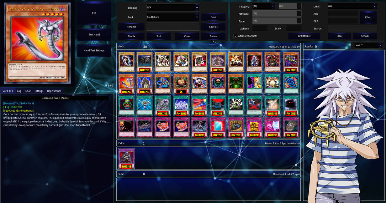 Yami Bakura's deck by RebornedKOH on DeviantArt