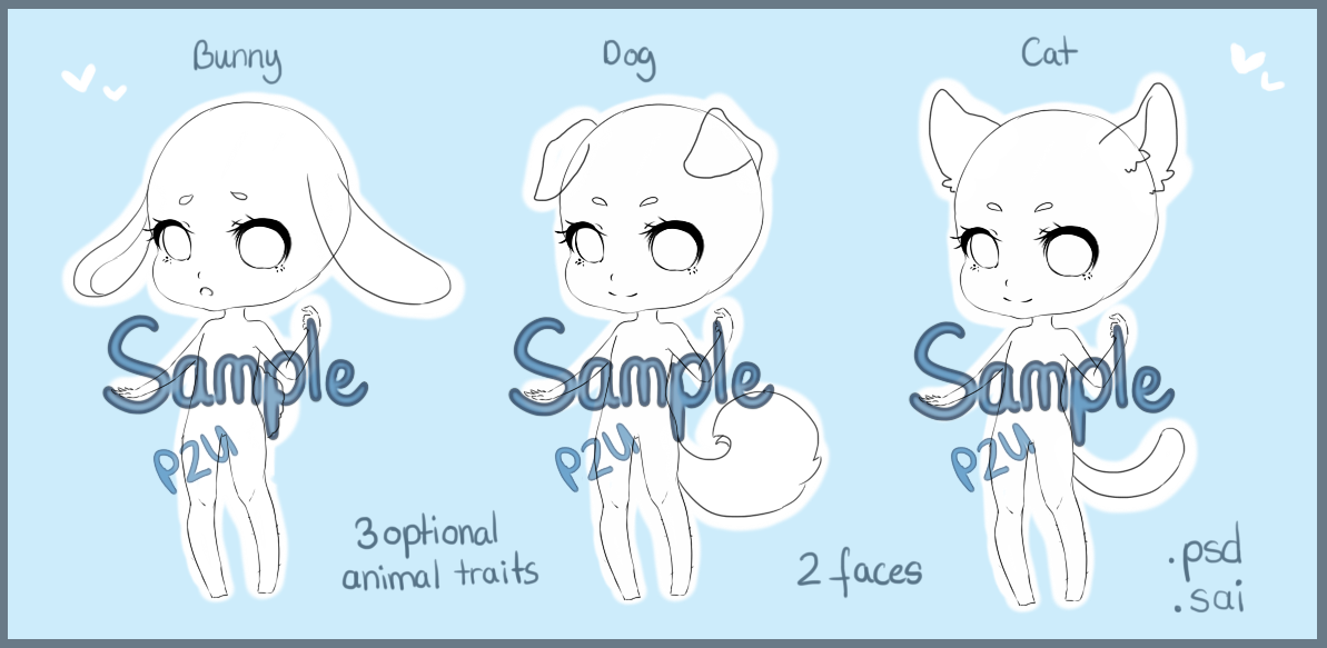 [P2U] Chibi Base by CottonPuffAdopties on DeviantArt