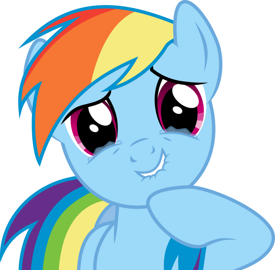 Rainbow Dash with tears, laughing by Fusselkater on DeviantArt