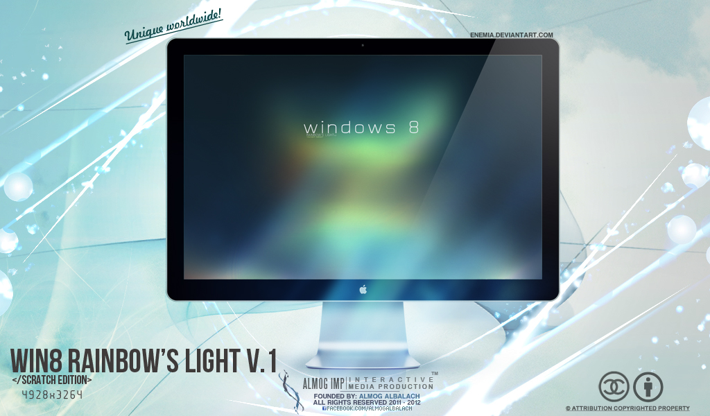 windows 8 rainbow's light v.1 wallpaper by enemia on DeviantArt