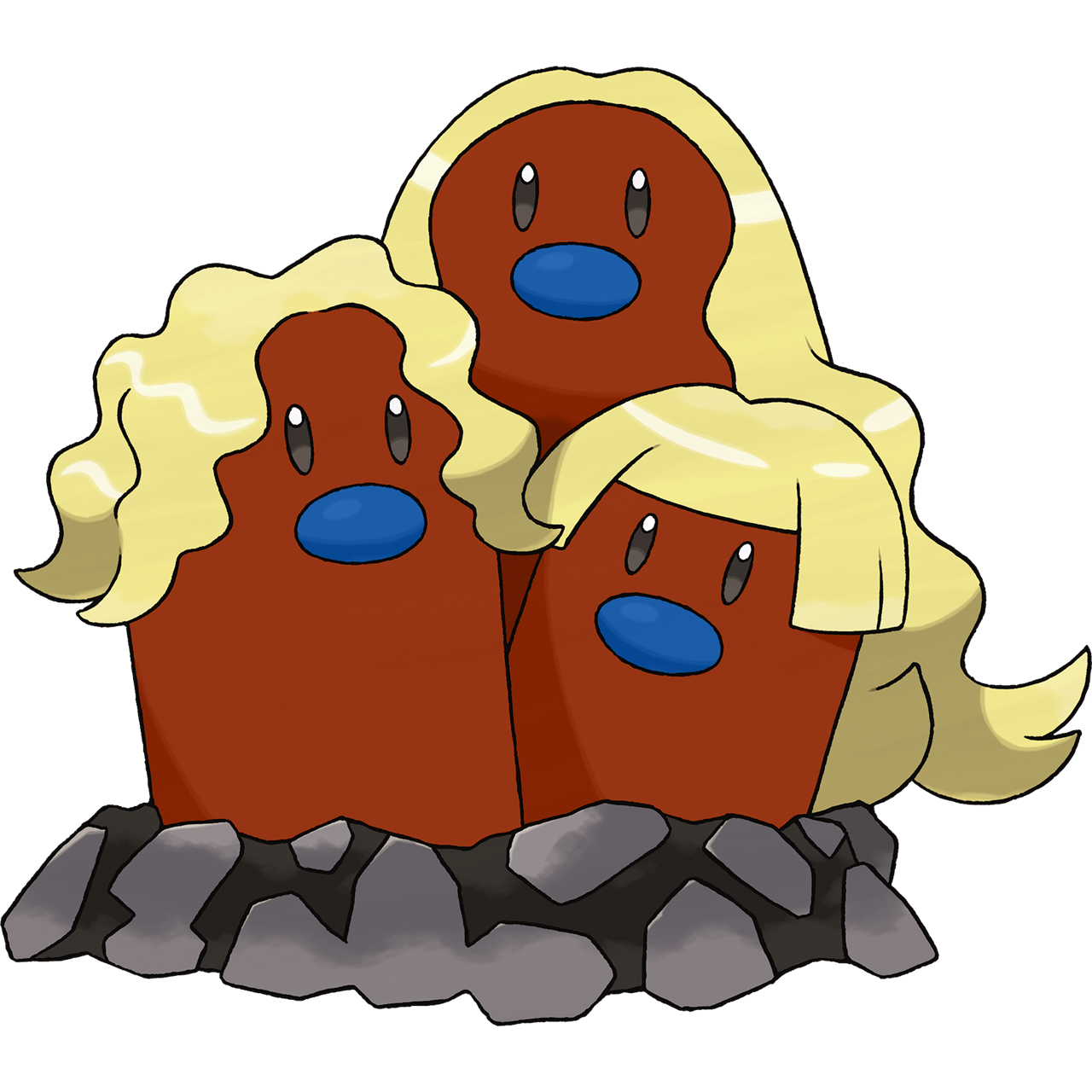 #051 Dugtrio by TonOfDirt726 on DeviantArt