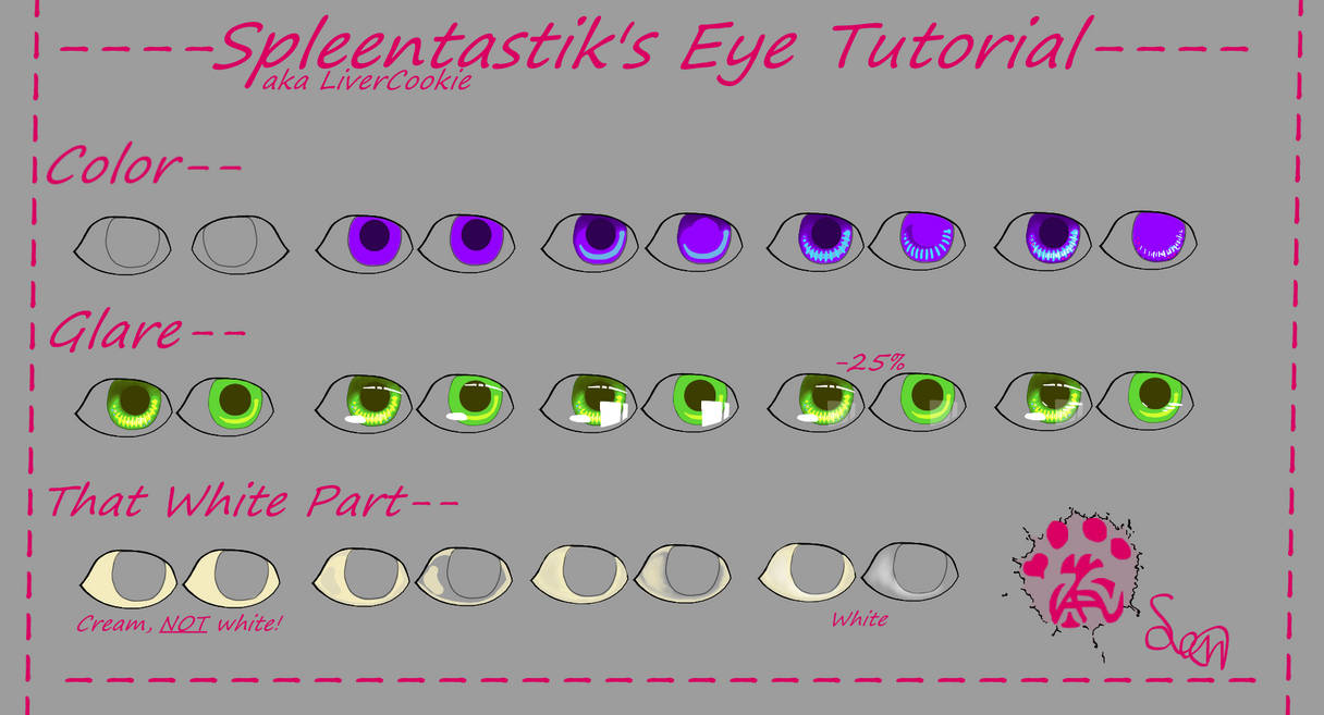 Eye Tutorial_Color, Glare, White, Digital by LiverCookie on DeviantArt