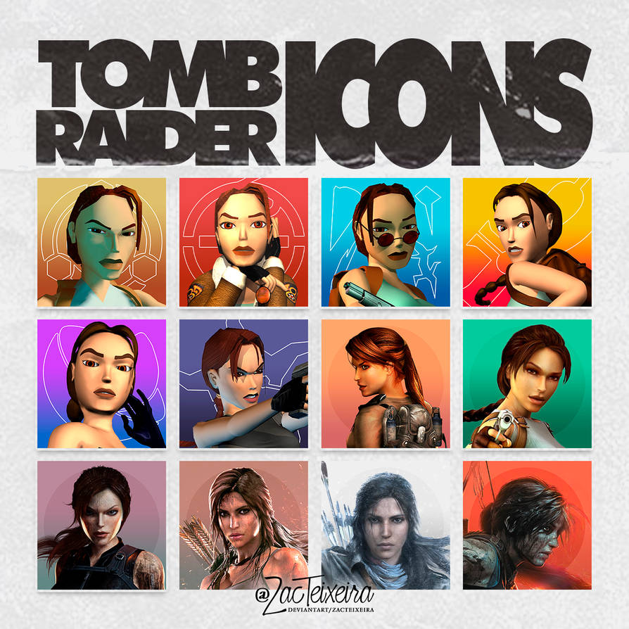 Lara Croft Icons by zacteixeira on DeviantArt