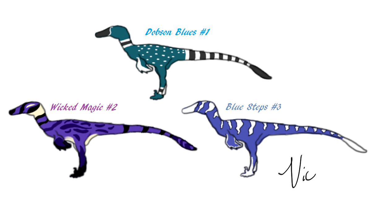 Austroraptor Skins Numbers 1-3 by silvermoonwisp on DeviantArt