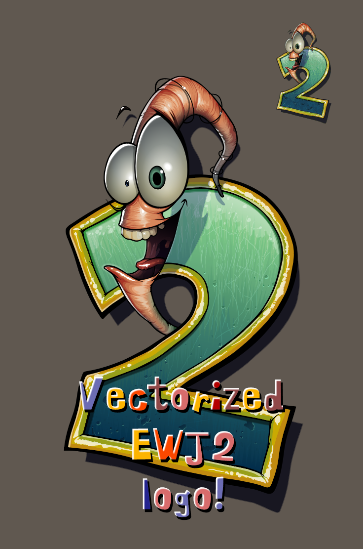 Vectorized Earthworm Jim 2 logo by look1982 on DeviantArt