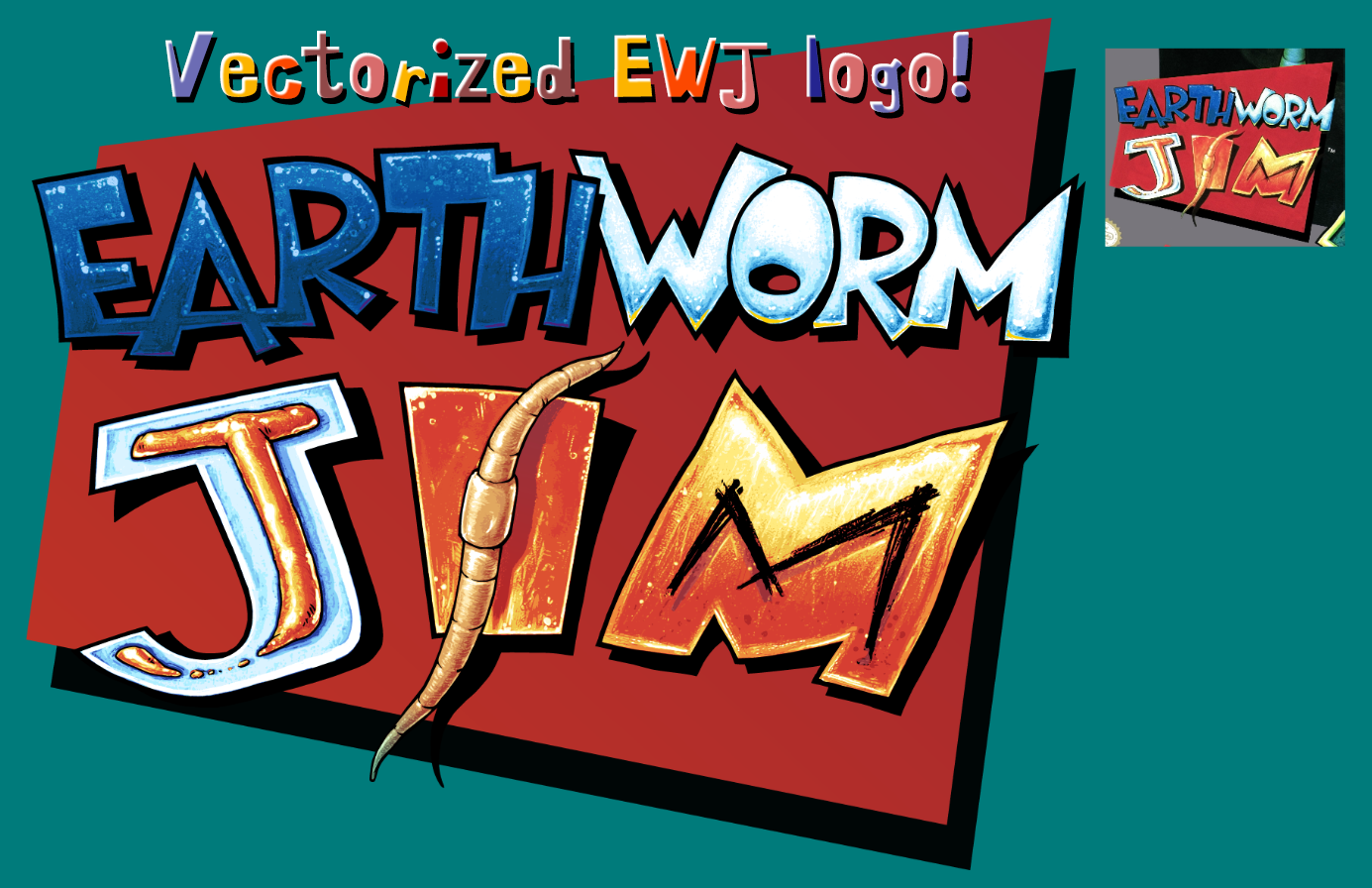 Vectorized Earthworm Jim logo by look1982 on DeviantArt