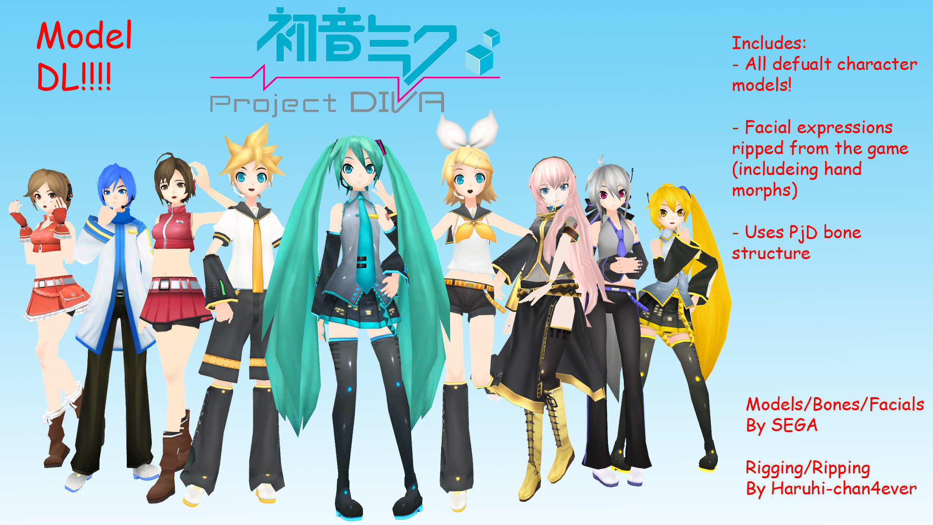 Project Diva Vocaloid Pack DL (600 Watchers Gift) by minmode on DeviantArt