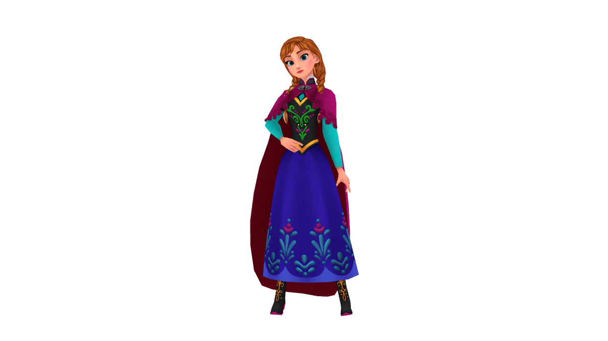 Frozen - model 3D - Anna - dl - mmd by houstpen on DeviantArt