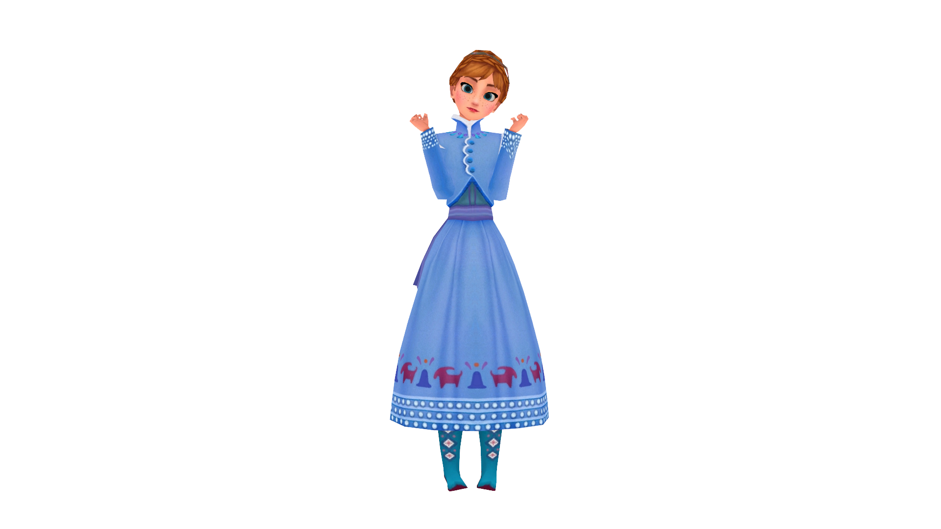 Frozen - model 3D - Anna - dl - mmd by houstpen on DeviantArt