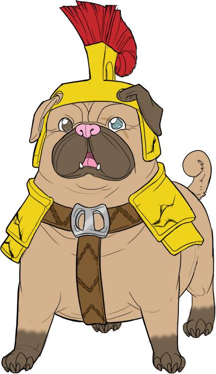 Battle pug by millerrachel on DeviantArt