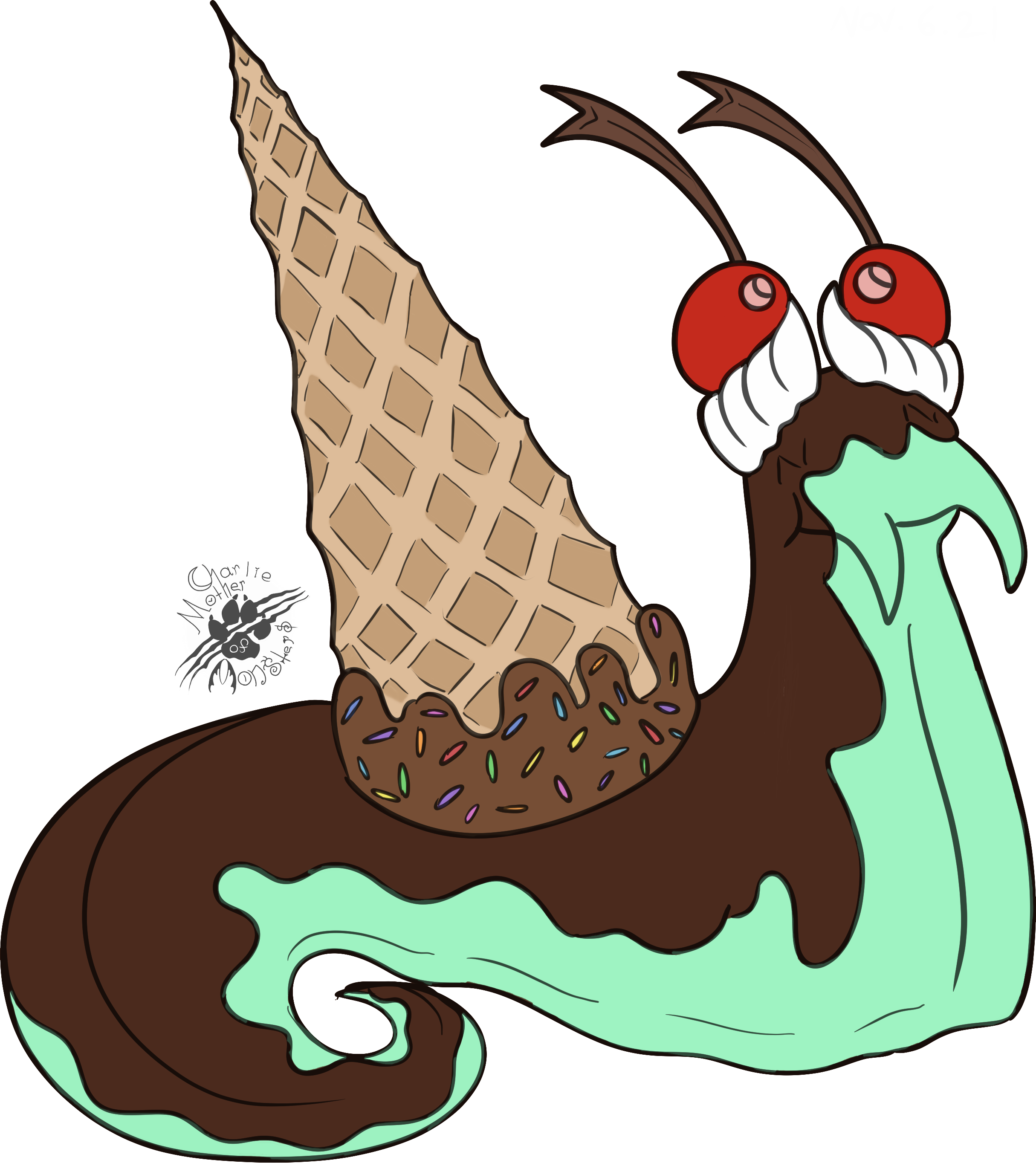 Ice Cream Sundae Snail by Rachels-Art1 on DeviantArt