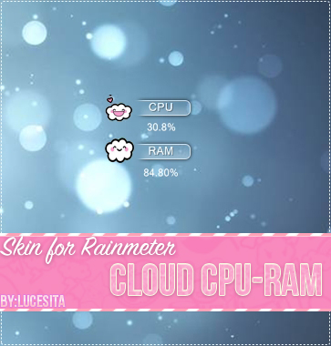 Skin for Rainmeter CPU RAM ''Cloud'' by:Lucesita by LucesitaEditions on ...