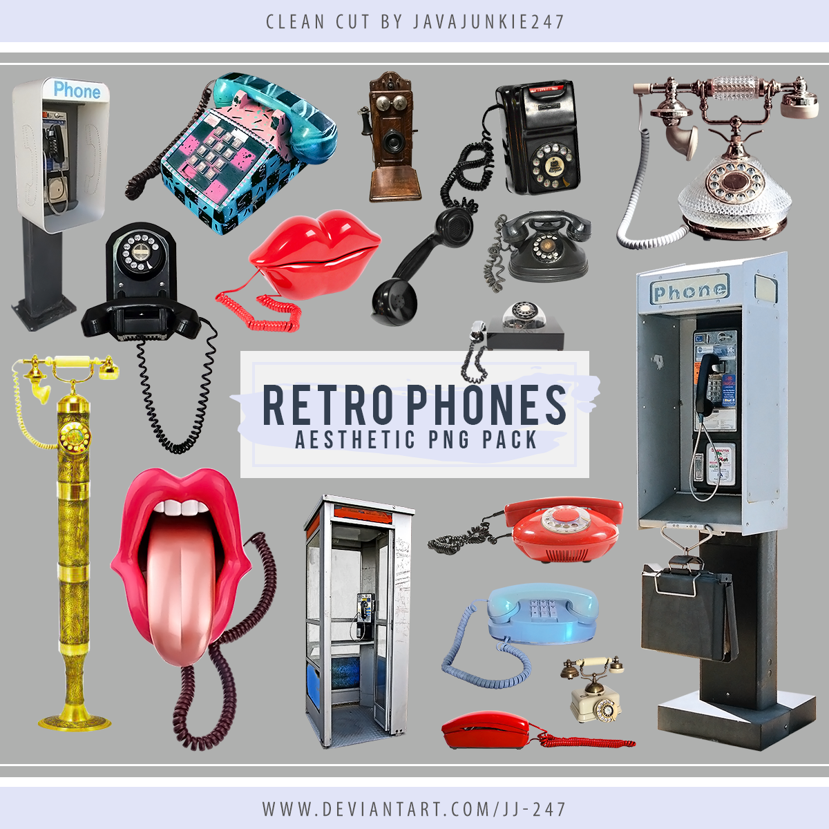 Retro Phones Aesthetic PNG Pack by JJ-247 on DeviantArt