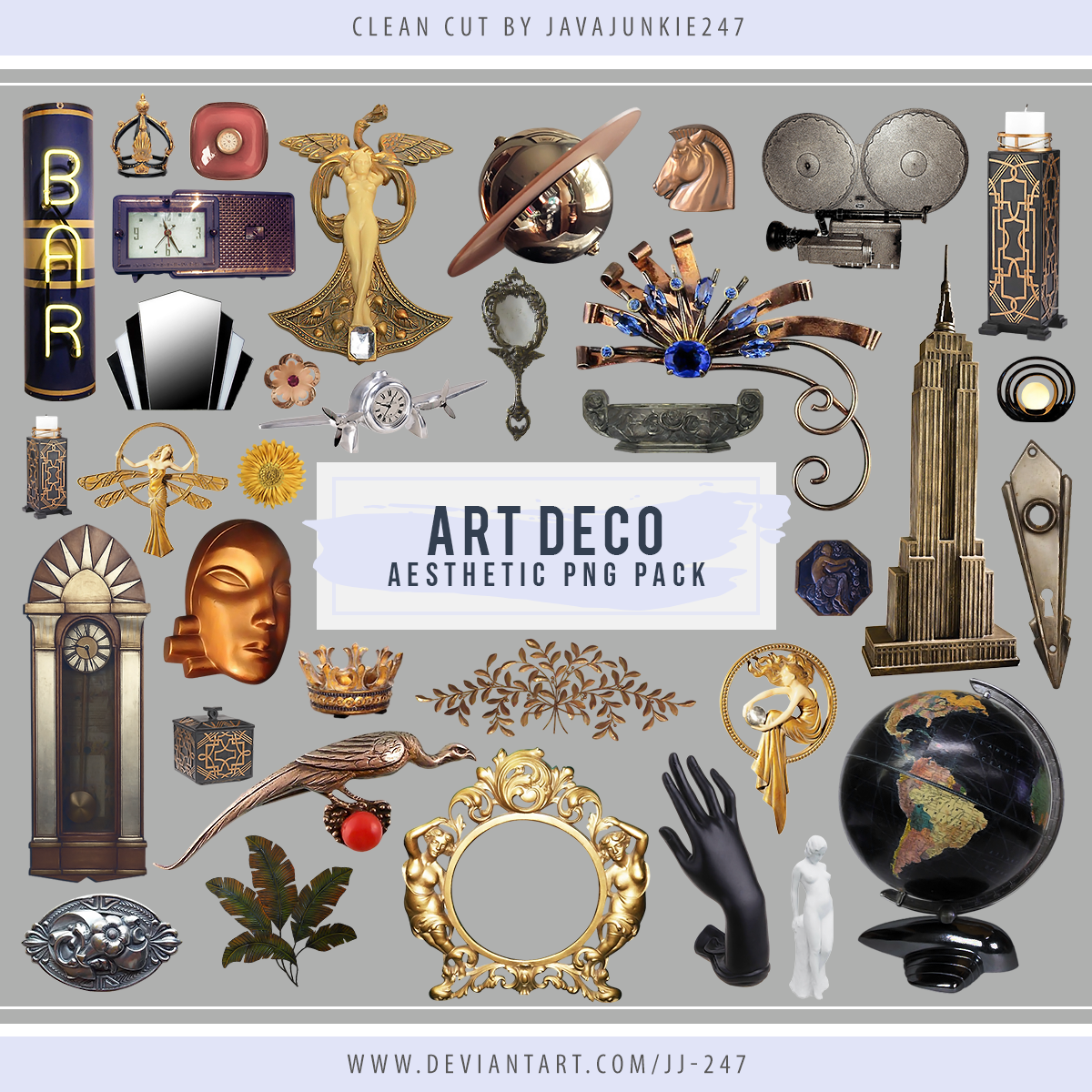 Art Deco Aesthetic PNG Pack by JJ-247 on DeviantArt