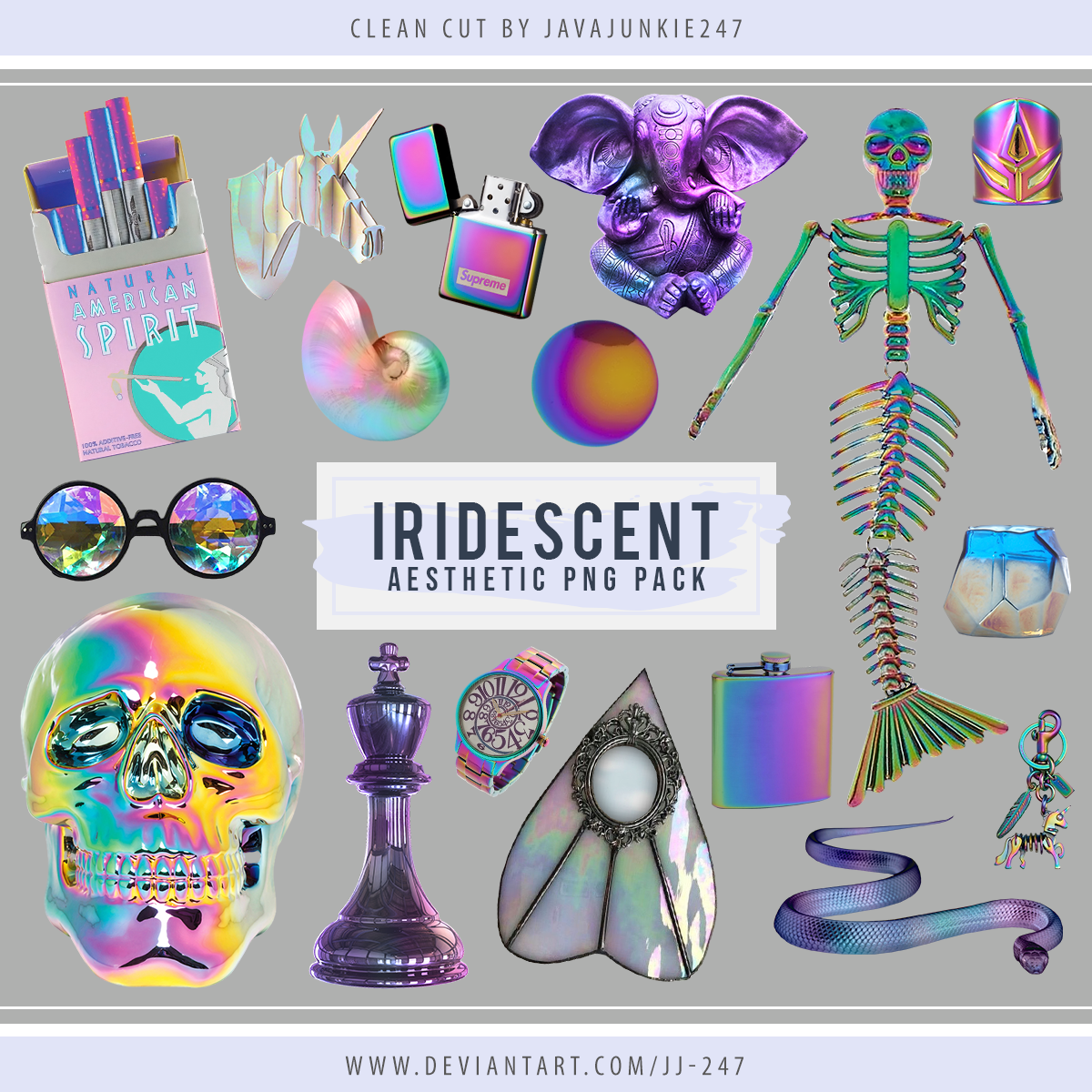 Iridescent Aesthetic PNG Pack by JJ-247 on DeviantArt