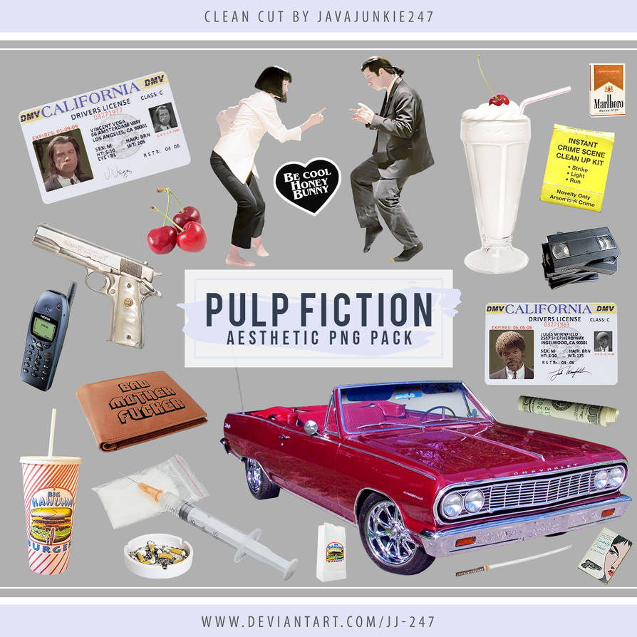 Pulp Fiction Aesthetic PNG Pack by JJ-247 on DeviantArt