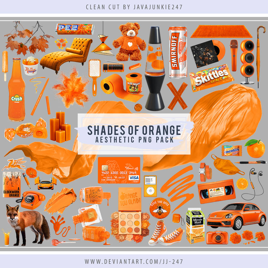 Shades of Orange Aesthetic PNG Pack by JJ-247 on DeviantArt