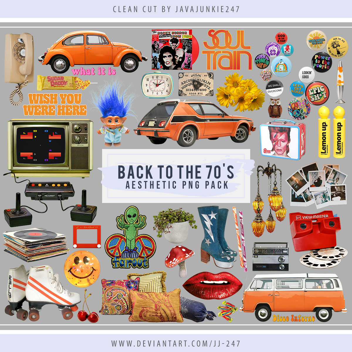 Back to the 70's Aesthetic PNG Pack by JJ-247 on DeviantArt
