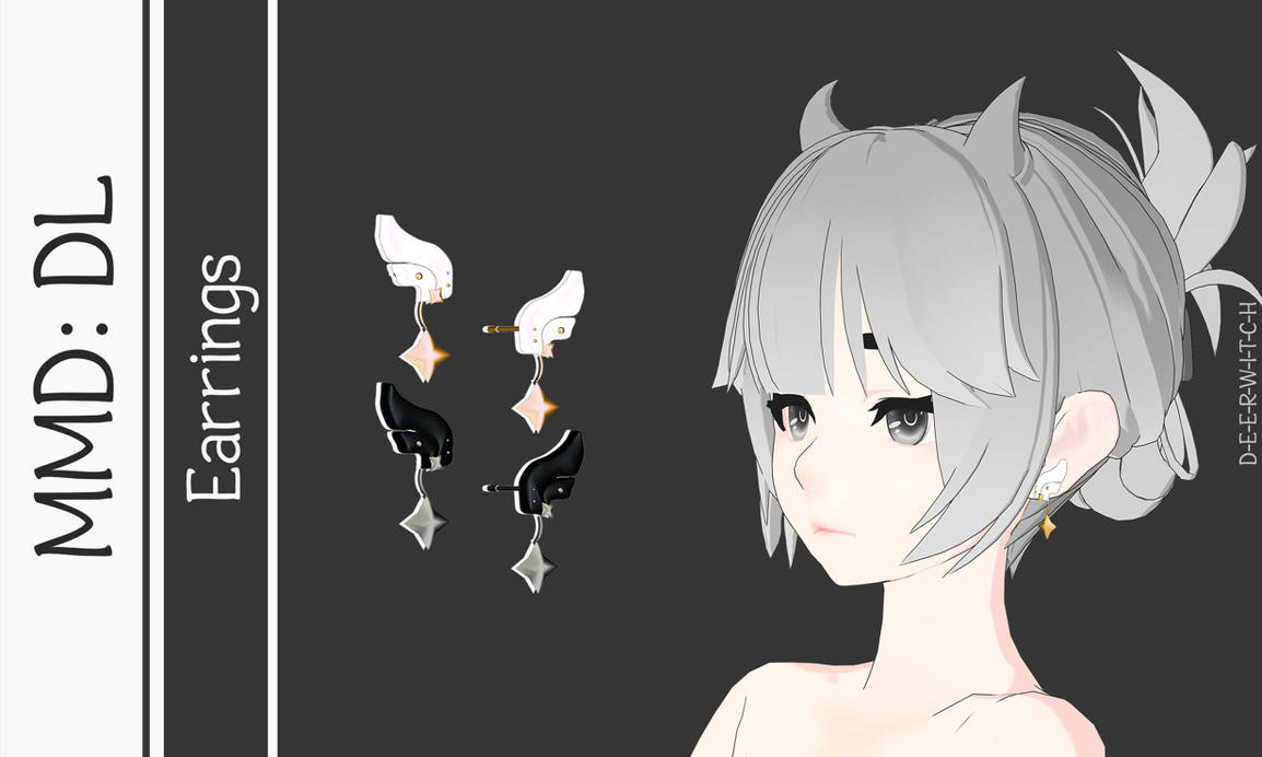 |MMD||DL| Earrings #14 by D-E-E-R-W-I-T-C-H on DeviantArt
