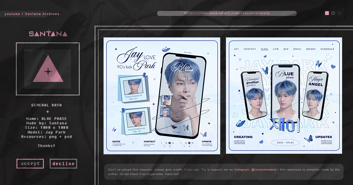 Blue Phase Free Template psd and png by RinSantanaCorp on DeviantArt