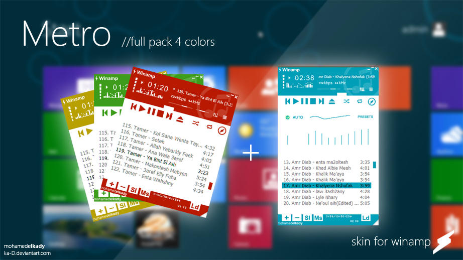 Metro skins full pack for winamp by ka-D on DeviantArt