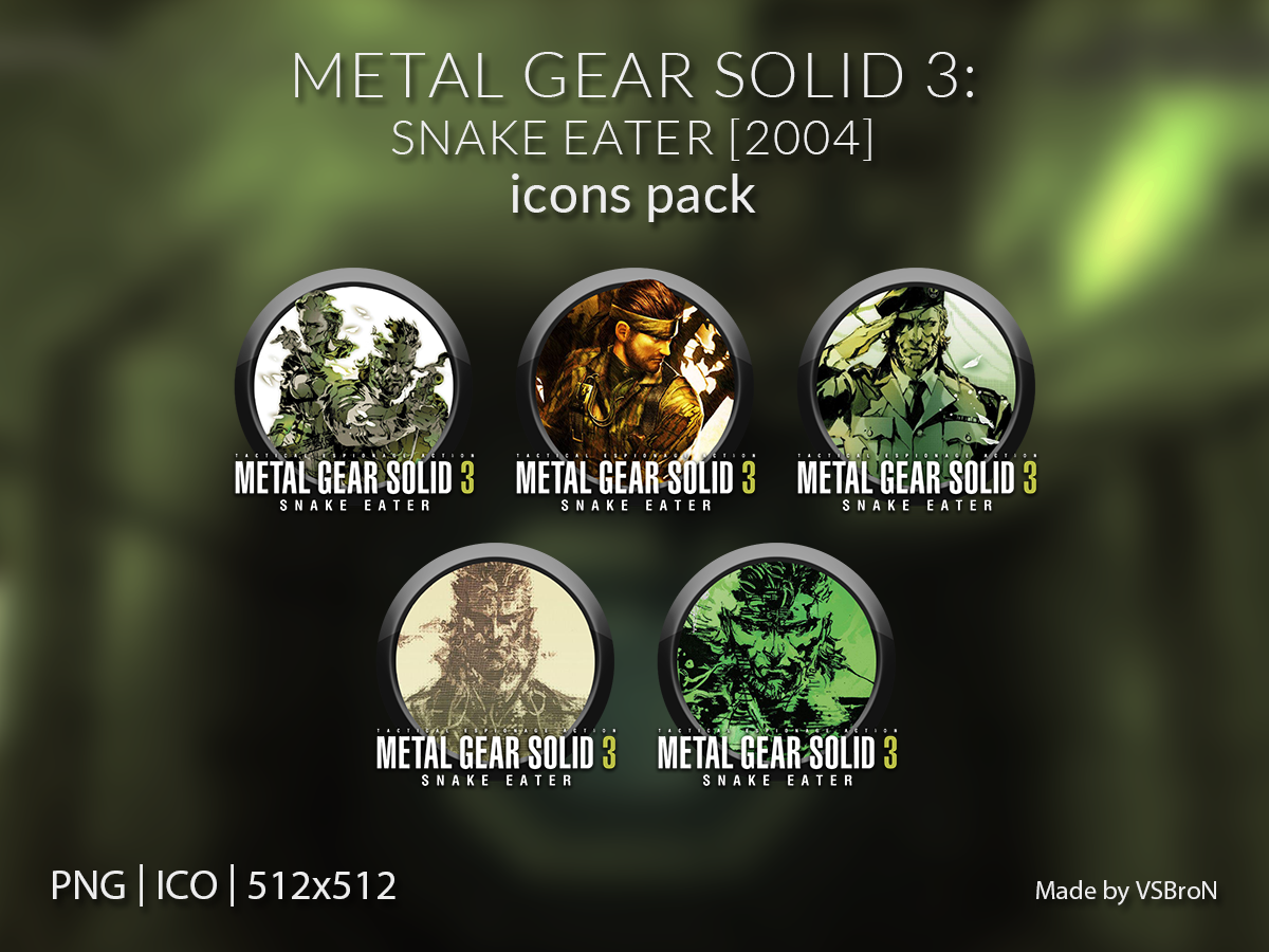 Metal Gear Solid 3 [2004] Icons Pack by VSBroN on DeviantArt