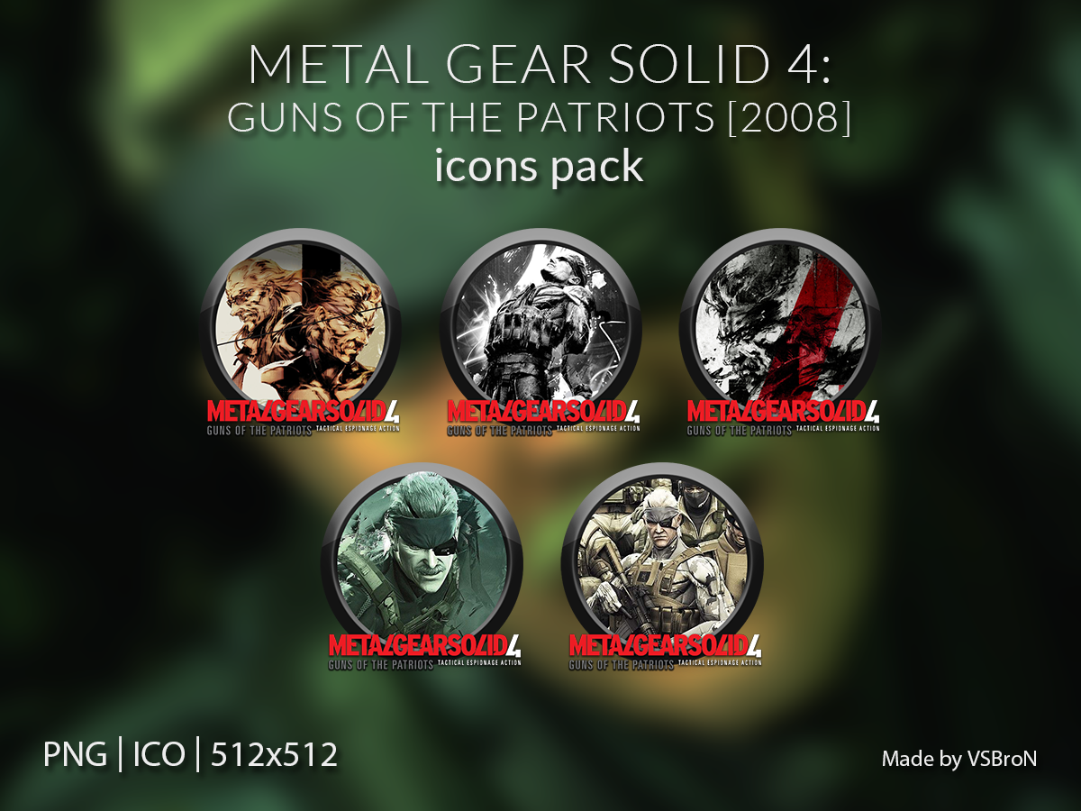 Metal Gear Solid 4 [2008] Icons Pack by VSBroN on DeviantArt