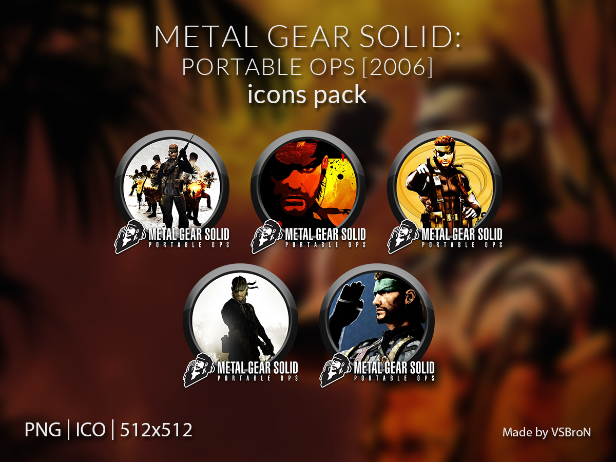 Metal Gear Solid: Portable Ops [2006] Icons Pack by VSBroN on DeviantArt