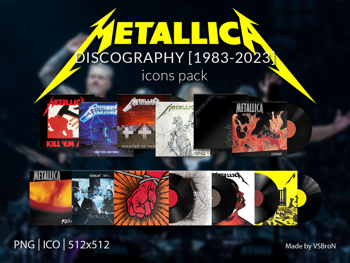 Metallica Discography [1983-2023] Icons Pack by VSBroN on DeviantArt