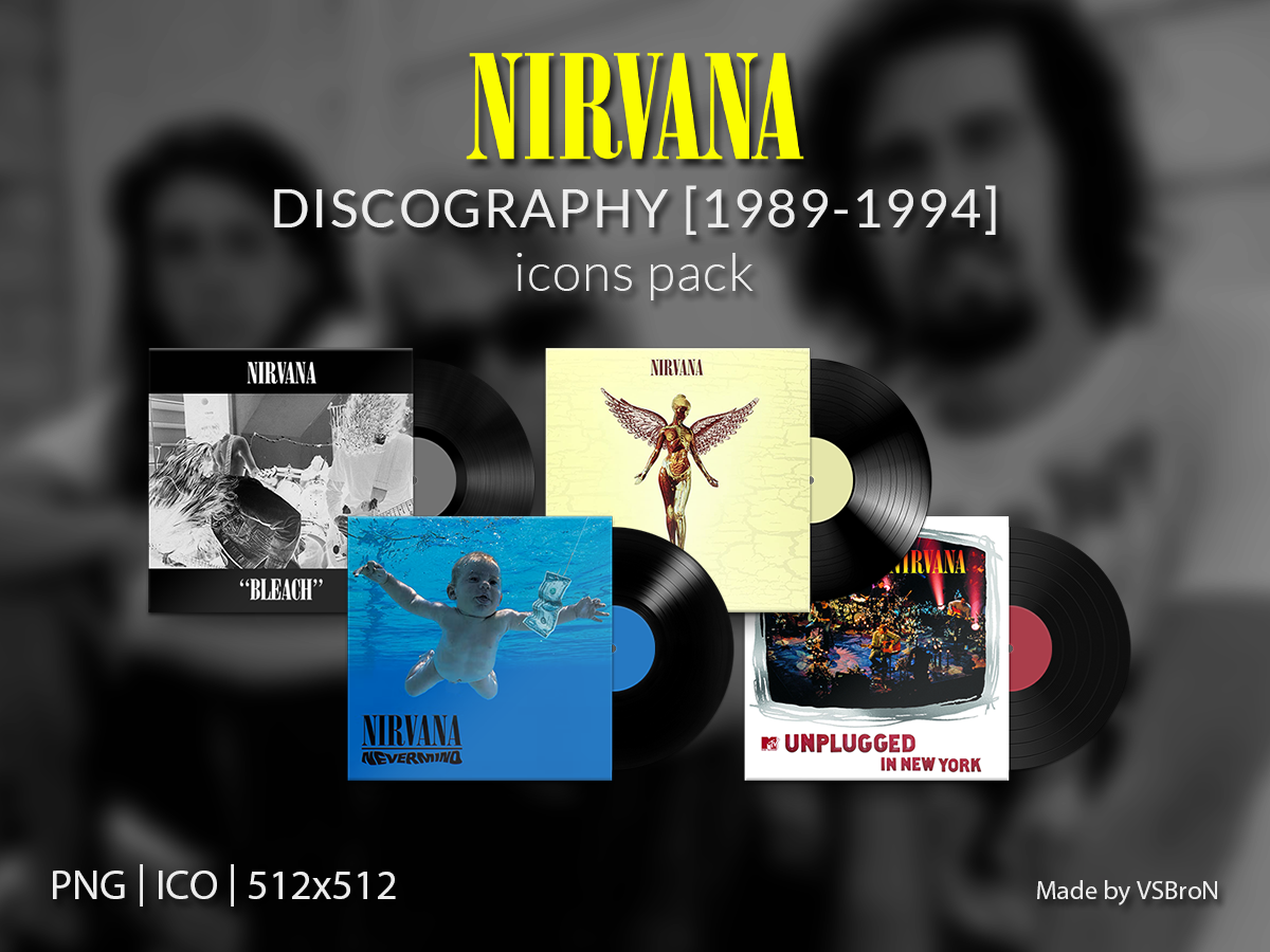 Nirvana Discography [1989-1994] Icons Pack by VSBroN on DeviantArt