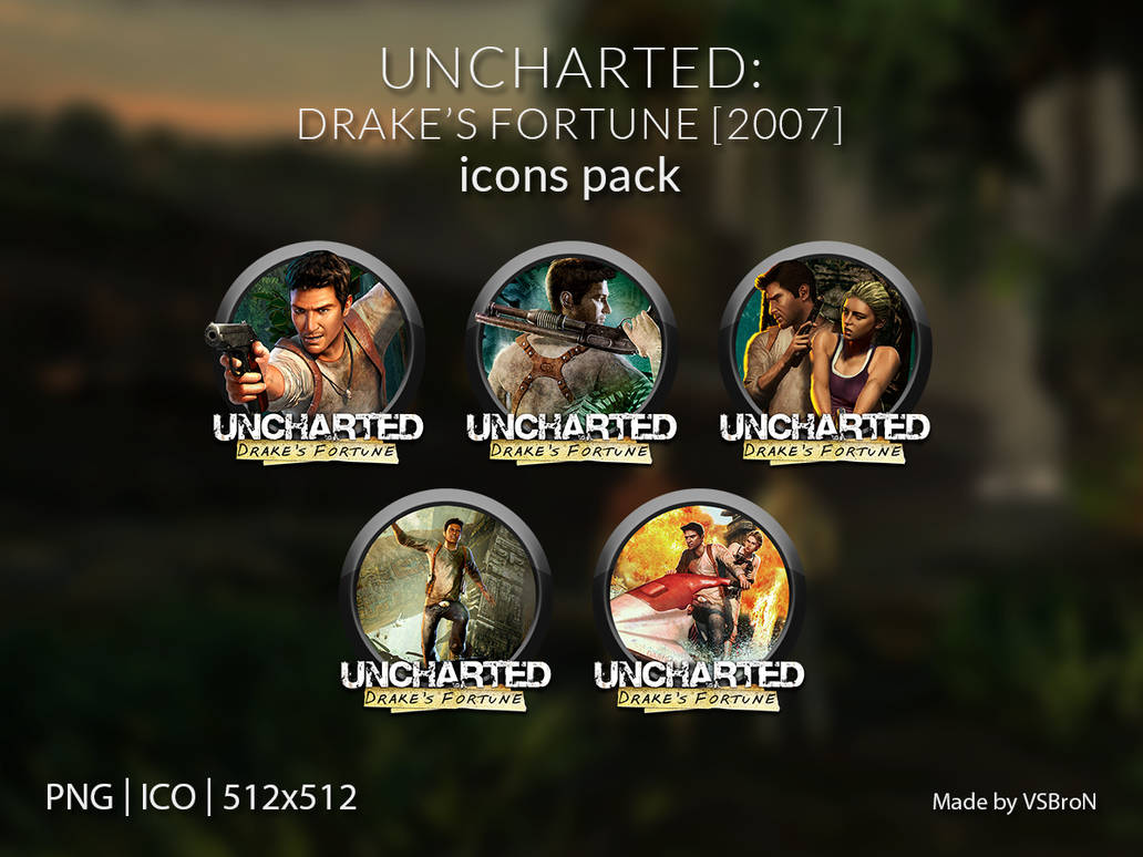 Uncharted: Drake's Fortune [2007] Icons Pack by VSBroN on DeviantArt