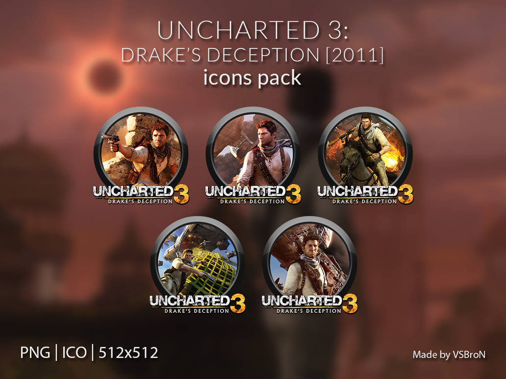 Uncharted 3: Drake's Deception [2011] Icons Pack by VSBroN on DeviantArt