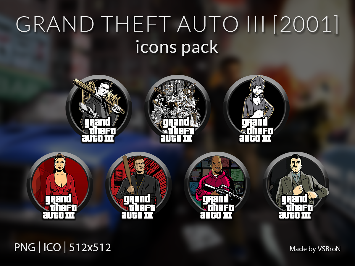 Grand Theft Auto III [2001] Icons Pack by VSBroN on DeviantArt