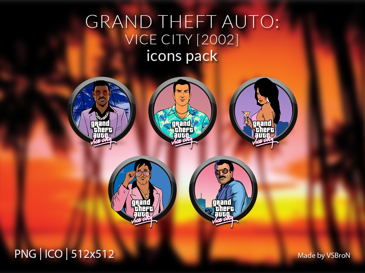 Grand Theft Auto: Vice City [2002] Icons Pack by VSBroN on DeviantArt
