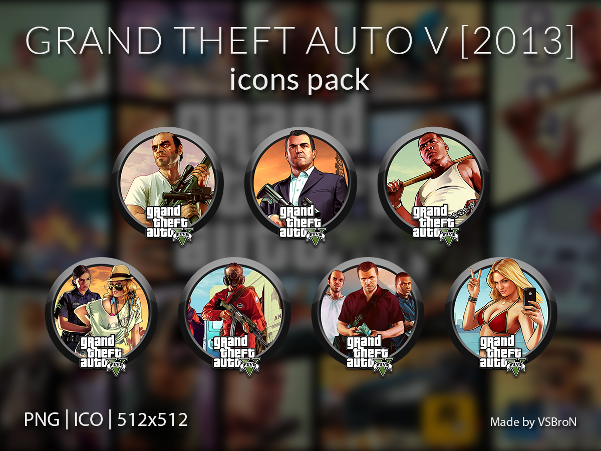 Grand Theft Auto V [2013] Icons Pack by VSBroN on DeviantArt
