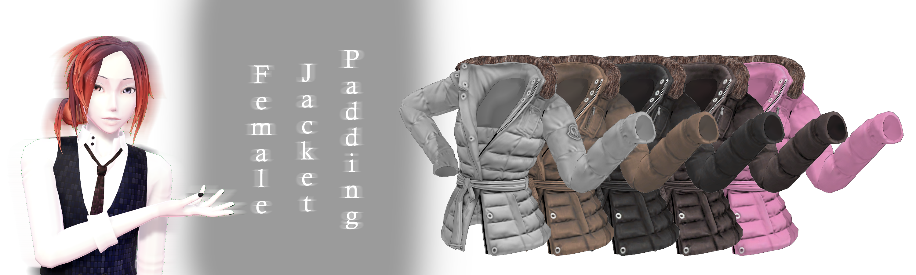 [MMD] FemaleJacketPadding DL by JoanAgnes on DeviantArt