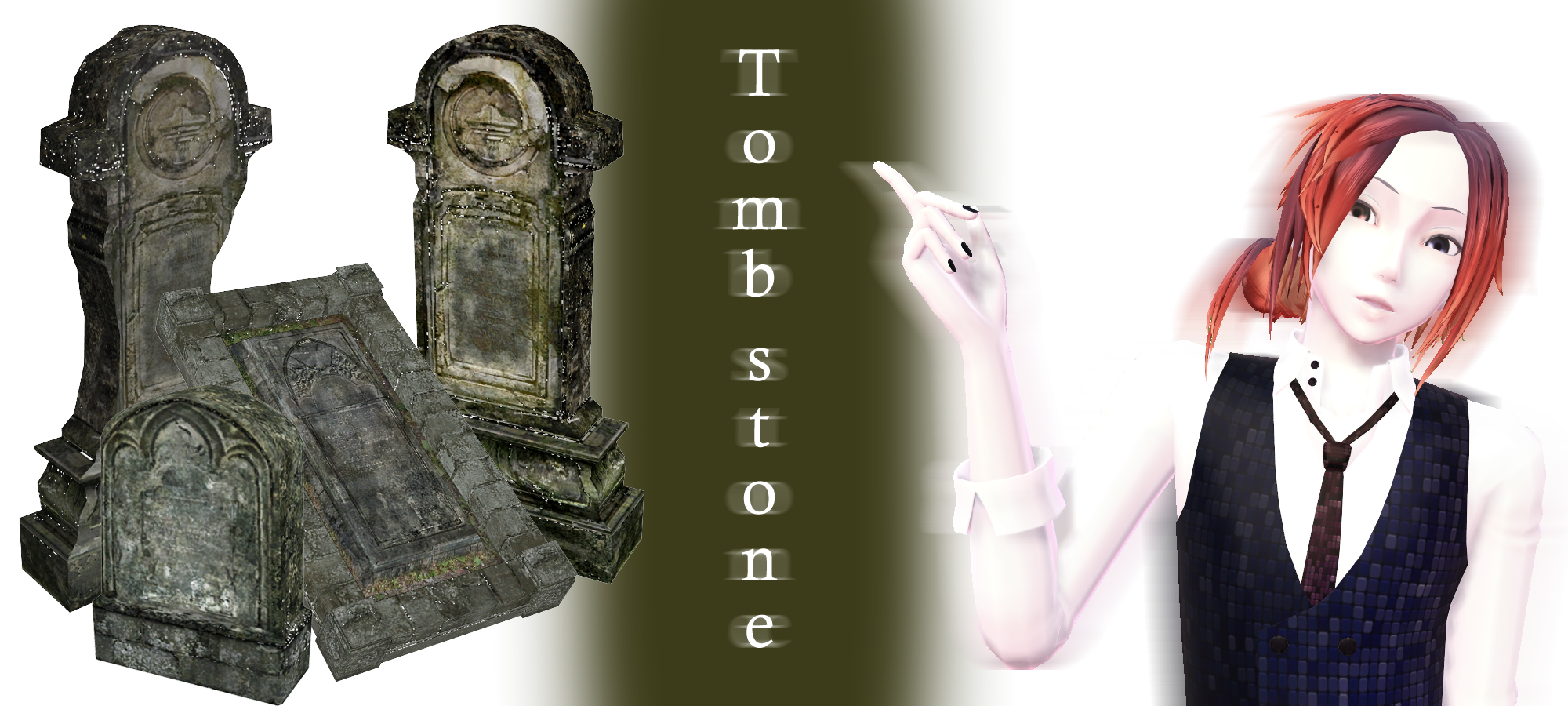 [MMD] Tomb stone DL by JoanAgnes on DeviantArt