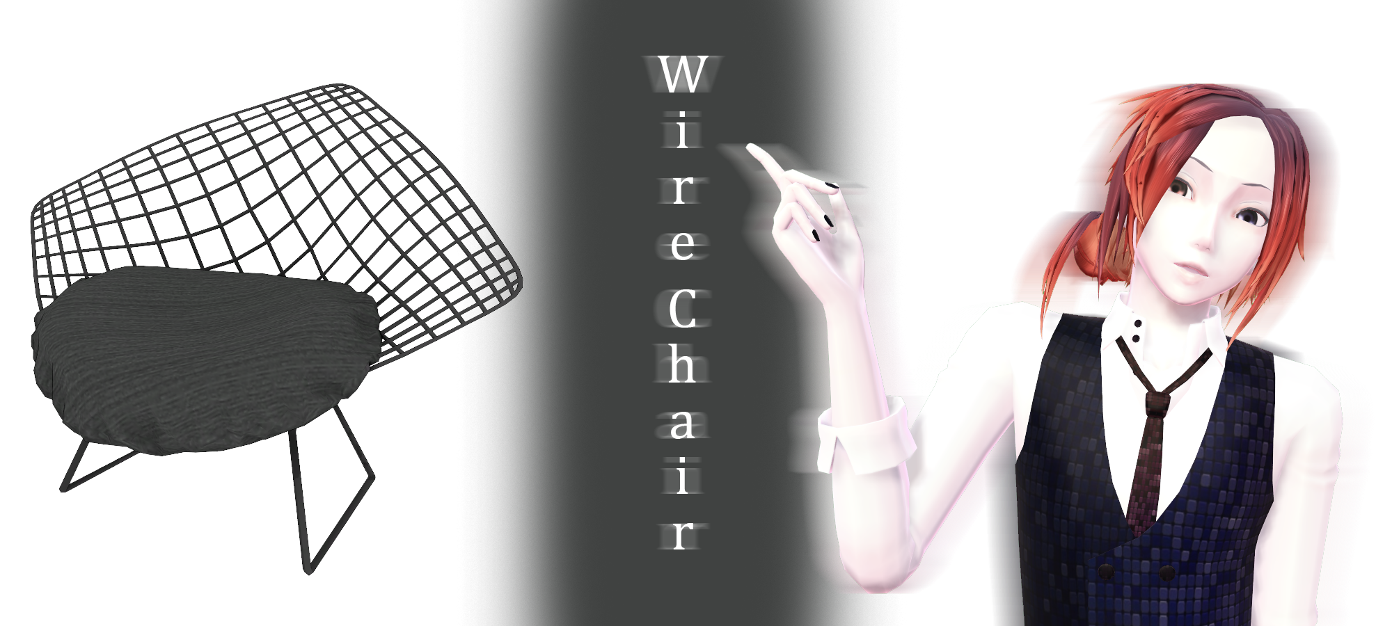 [MMD] Wire Chair DL by JoanAgnes on DeviantArt