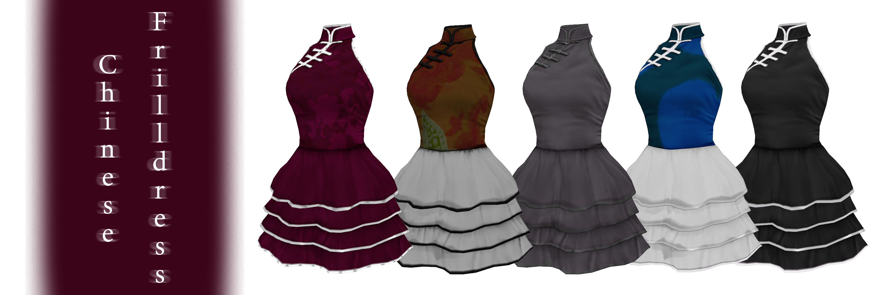 [MMD] Chinese Frilldress - DL by JoanAgnes on DeviantArt